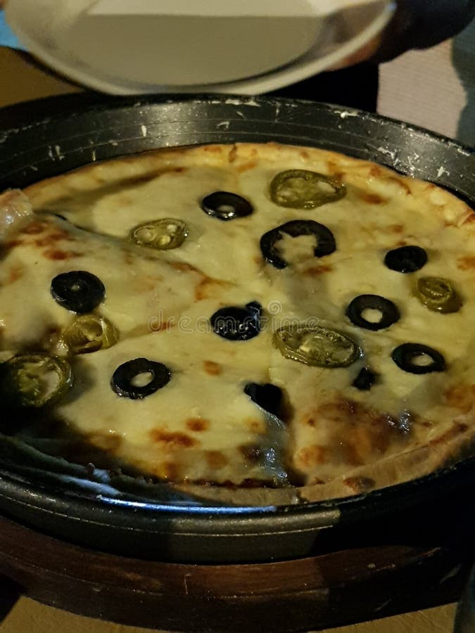 Yummy Pizza with Cheese Dinner Time Food Stock Image - Image of cheese ...