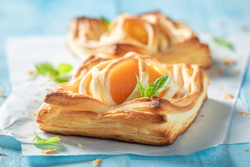 Yummy Puff Pastry Made in a Unique Way Stock Image - Image of gourmet ...