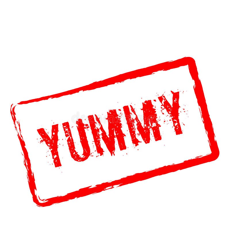 Yummy Red Rubber Stamp Isolated on White. Stock Vector - Illustration ...
