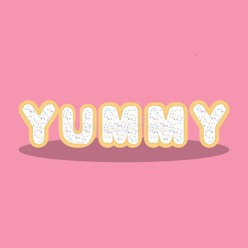 Yummy White Donut Alphabet Yummy 31 Stock Vector - Illustration of ...