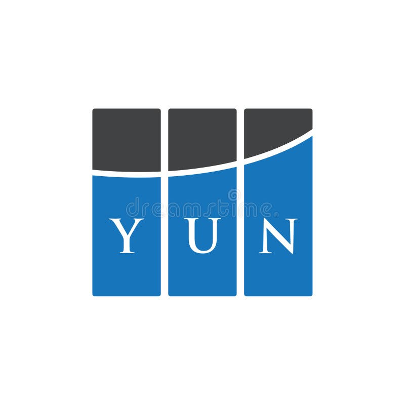 YUN Letter Logo Design on White Background. YUN Creative Initials ...