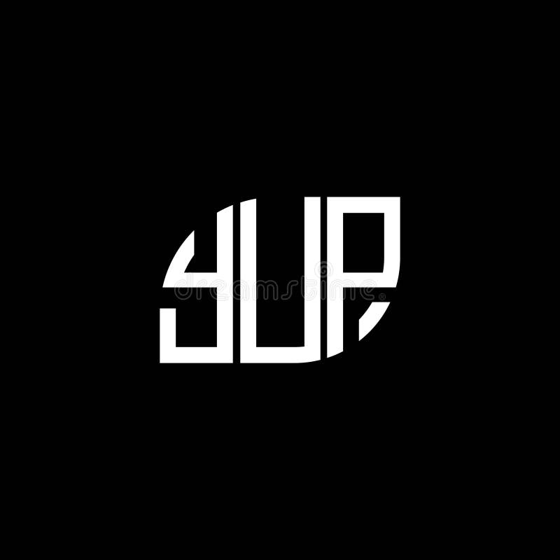 YUP Letter Logo Design on Black Background. YUP Creative Initials ...