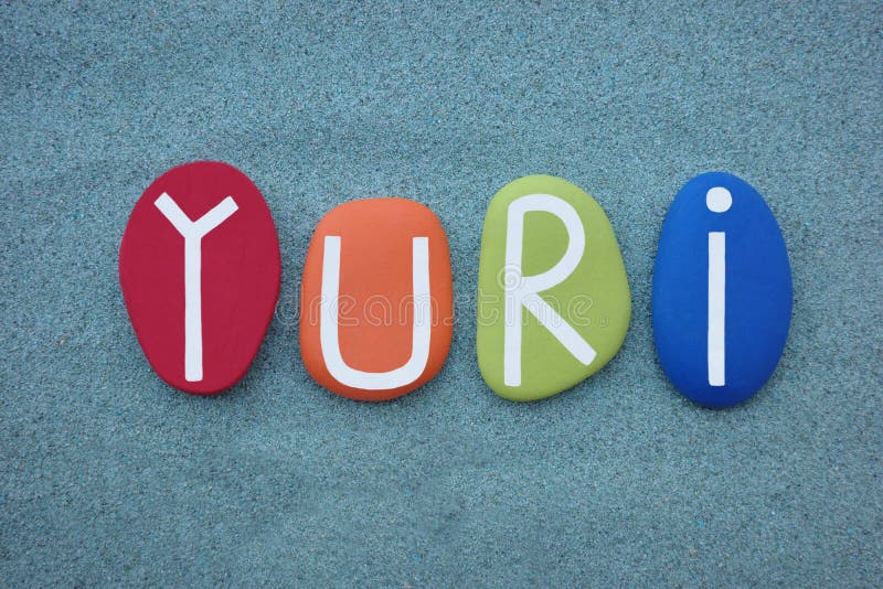 Yuri, Masculine Given Name Composed with Multi Colored Stone Letters ...