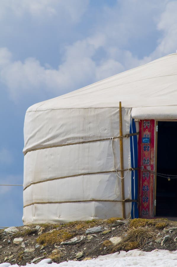 Yurt stock photo. Image of snow, yourt, mountain, nature - 5086224