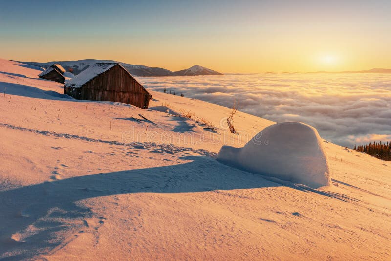 Yurt and Chalets in the Mountains in the West Stock Photo - Image of ...