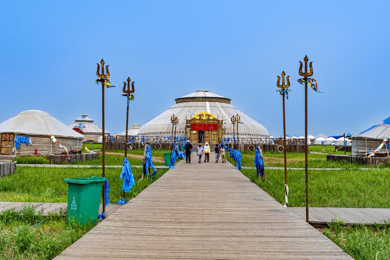 Yurt of Hasar Nomadic Tribe in Inner Mongolia, China Editorial Stock ...