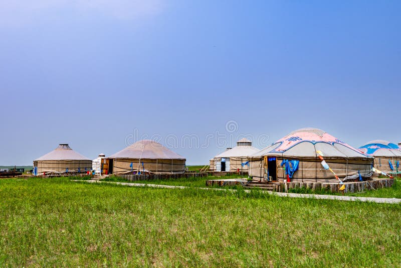Yurt of Hasar Nomadic Tribe in Inner Mongolia, China Editorial Image ...