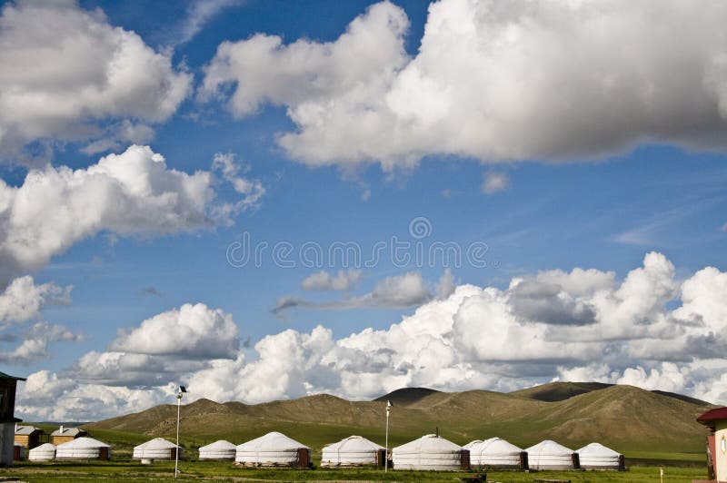 Yurt stock image. Image of mongolia, trail, ropes, yurts - 47612119