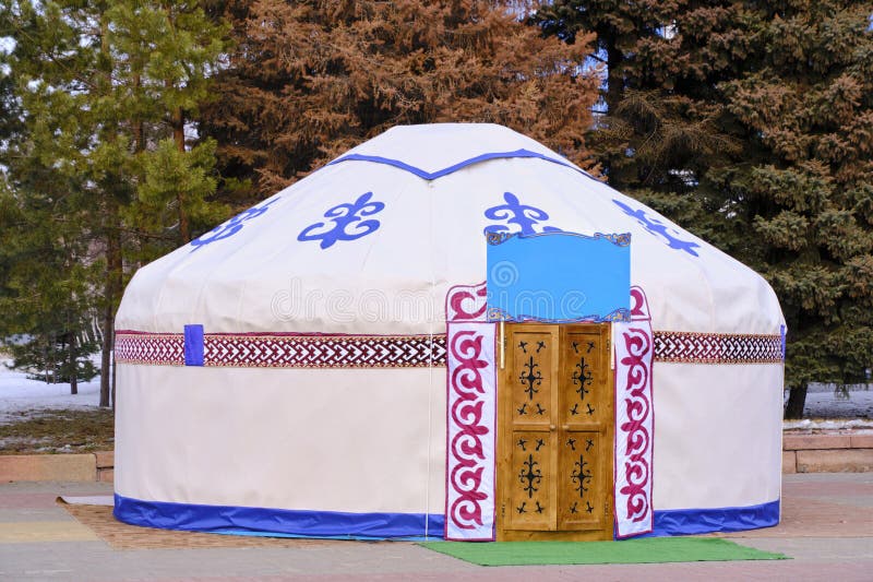 Yurt is Portable Frame Dwelling Turkic and Mongolian Nomads. Stock ...