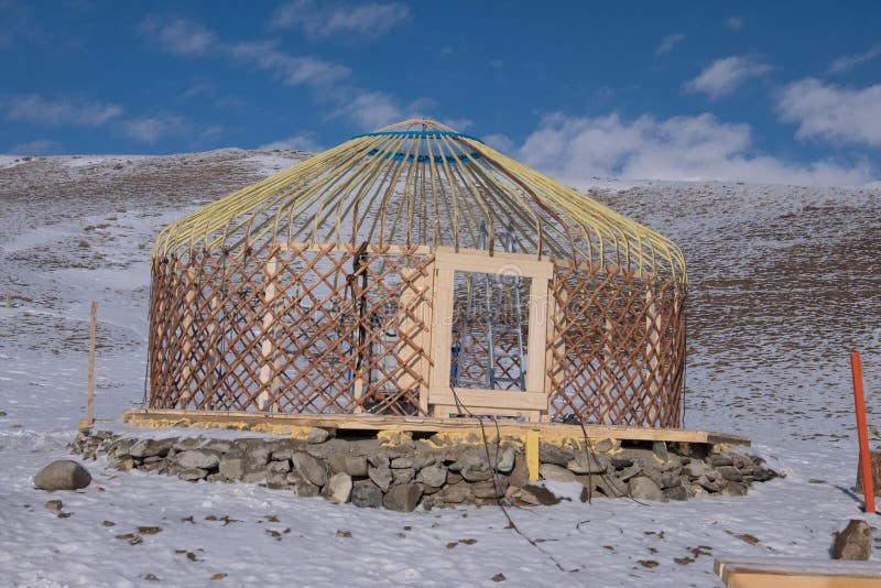 Yurts De Turkic De La Construcción Imagen de archivo - Imagen de ...