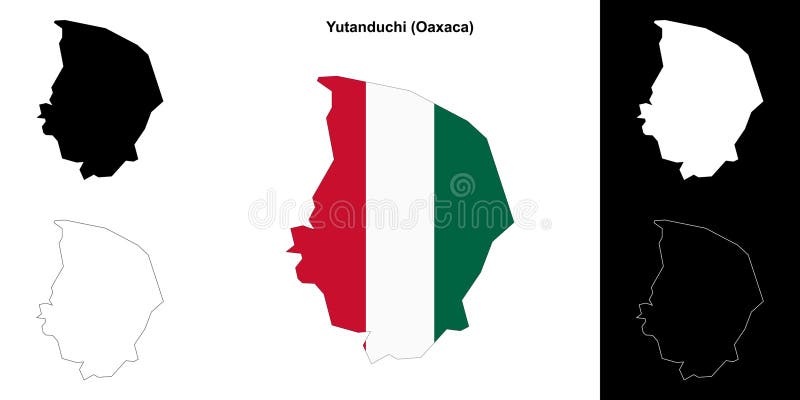 Yutanduchi outline map stock illustration. Illustration of area - 379783875
