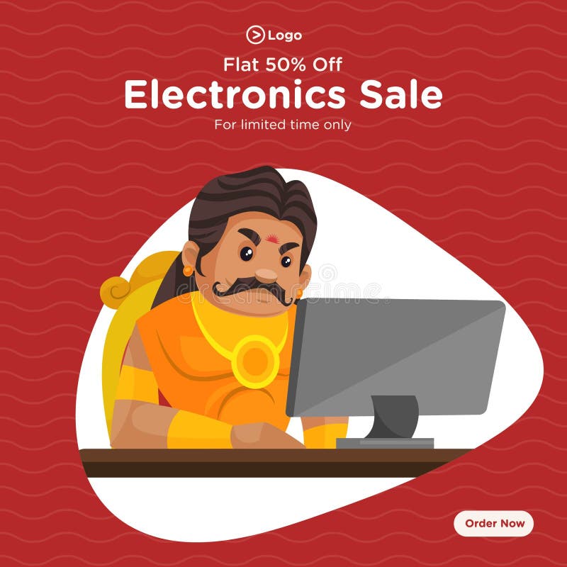 Electronics Sale Banner with Devices Stock Vector - Illustration of ...