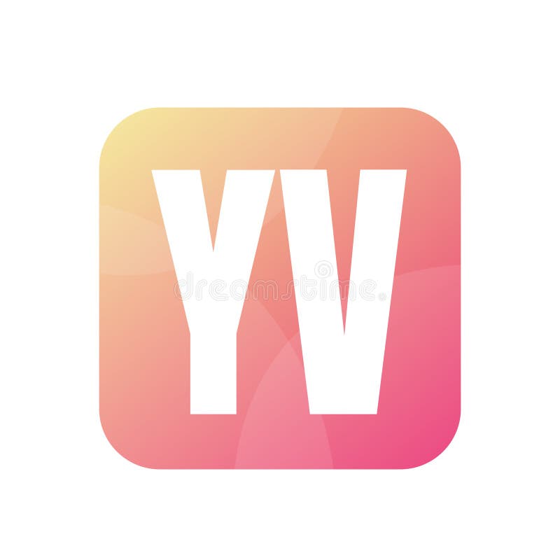 YV Letter Logo Design with Simple Style Stock Vector - Illustration of ...