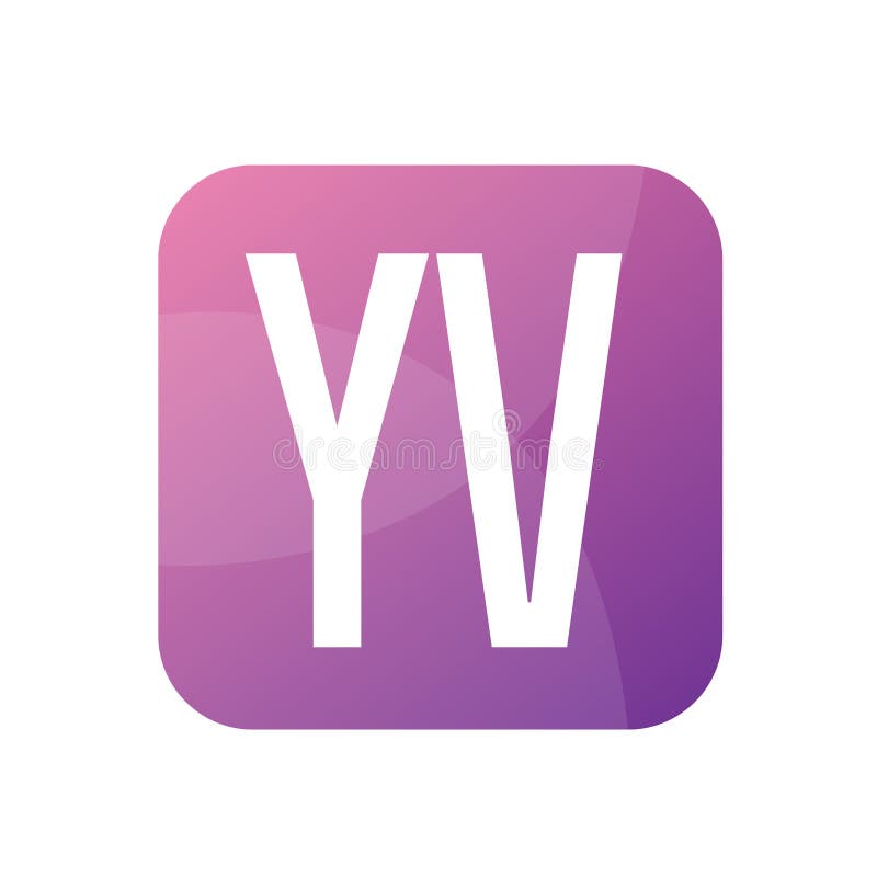 YV Letter Logo Design with Simple Style Stock Vector - Illustration of ...