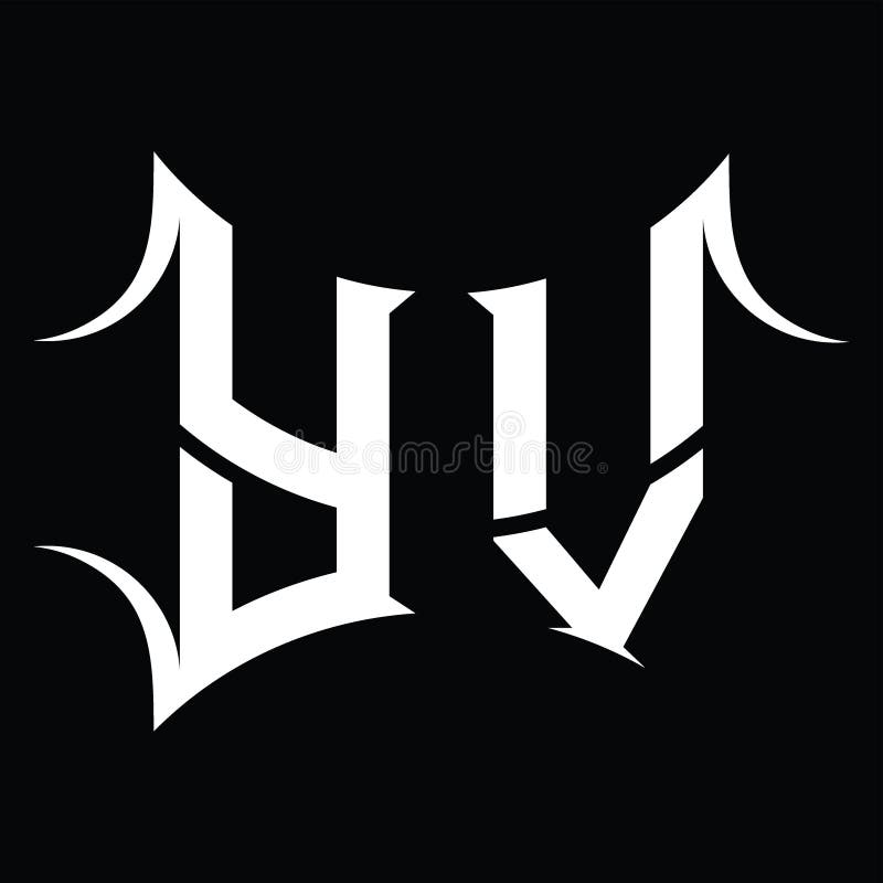 YV Logo Monogram with Abstract Shape Design Template Stock Illustration ...