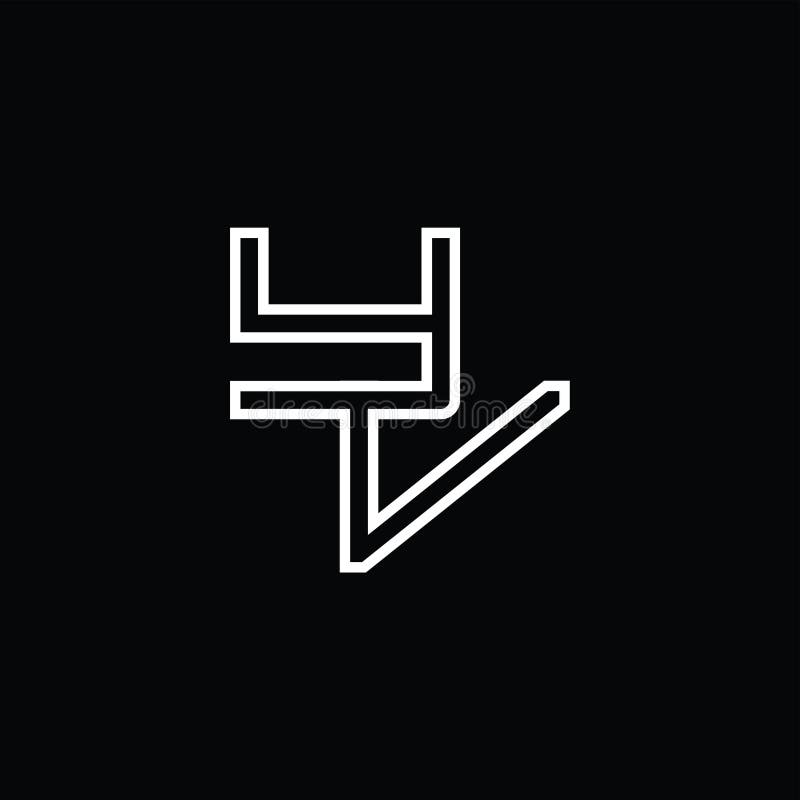 YV Logo Monogram with Line Style Design Template Stock Illustration ...