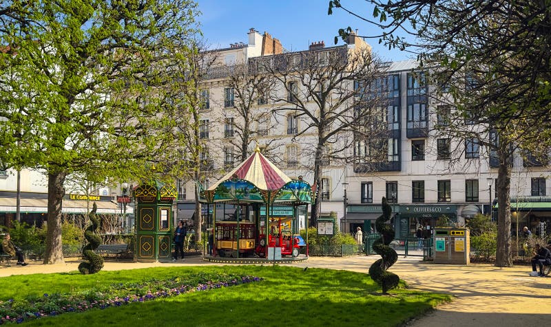 Paris-Yvette Chauvire Square Editorial Photo - Image of europe, park ...