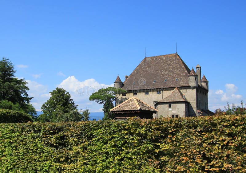 Yvoire castle, France stock image. Image of savoie, historic - 20796929