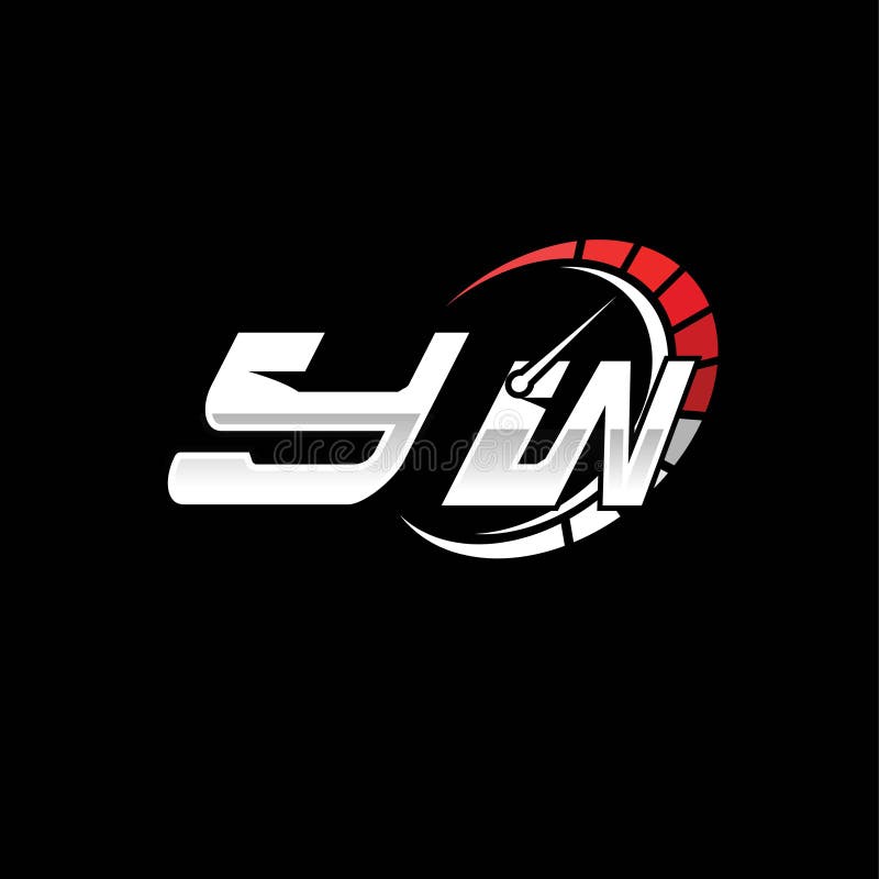 YW Logo Letter Speed Meter Racing Style Stock Vector - Illustration of ...