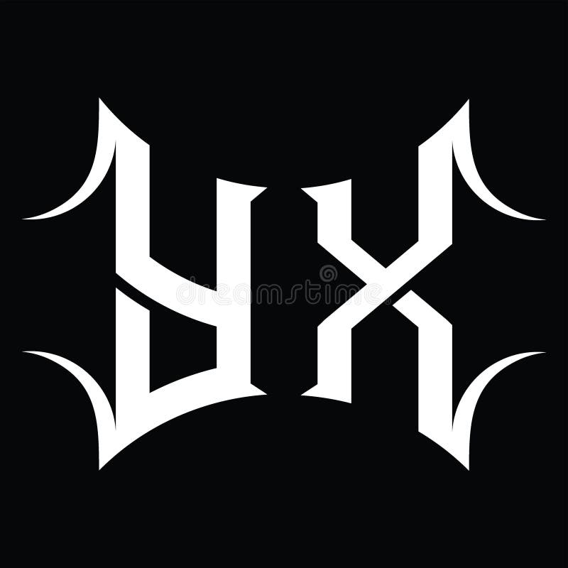YX Logo Monogram with Abstract Shape Design Template Stock Illustration ...