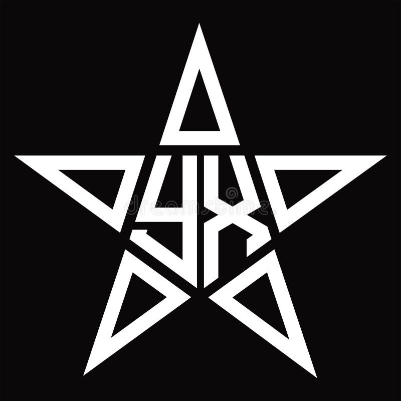 YX Logo Monogram with Star Shape Design Template Stock Vector ...