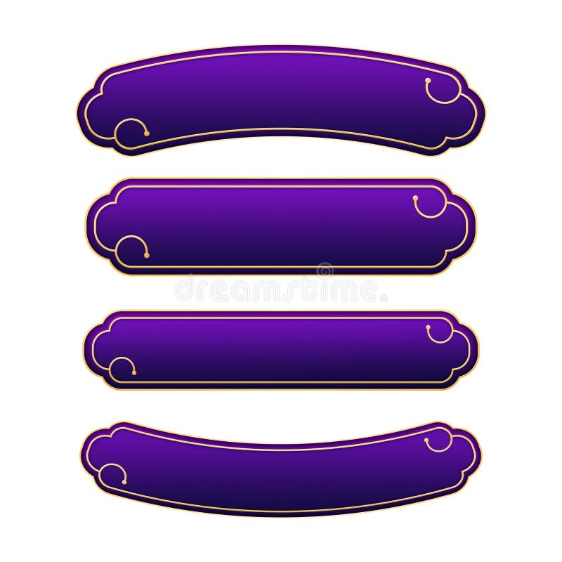 Elegant Simple Oriental Asia Cloud Pattern Purple Rectangle Frame ...