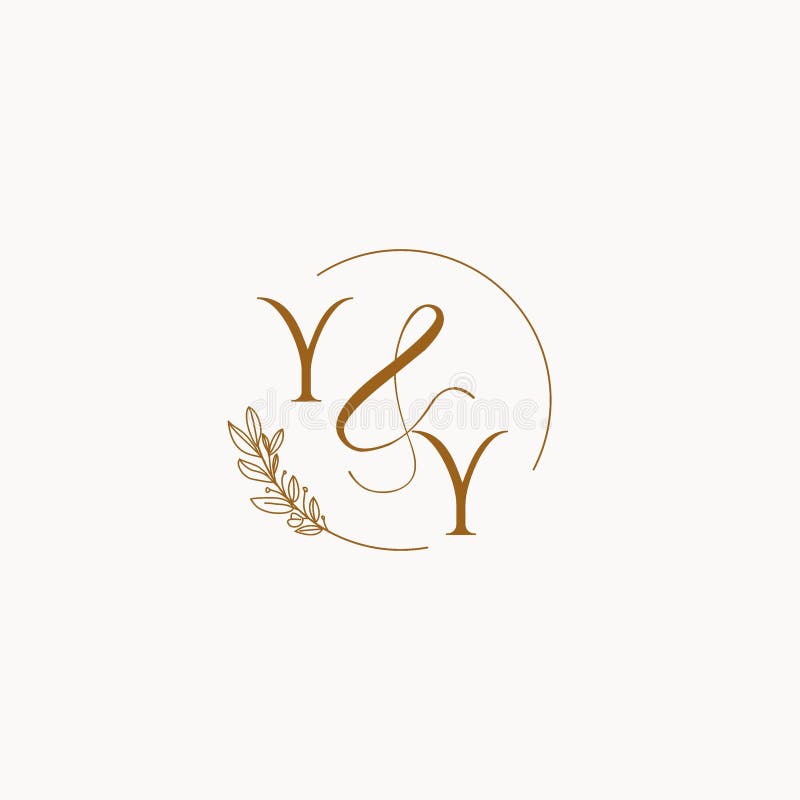 YY Initial Wedding Monogram Logo Stock Illustration - Illustration of ...