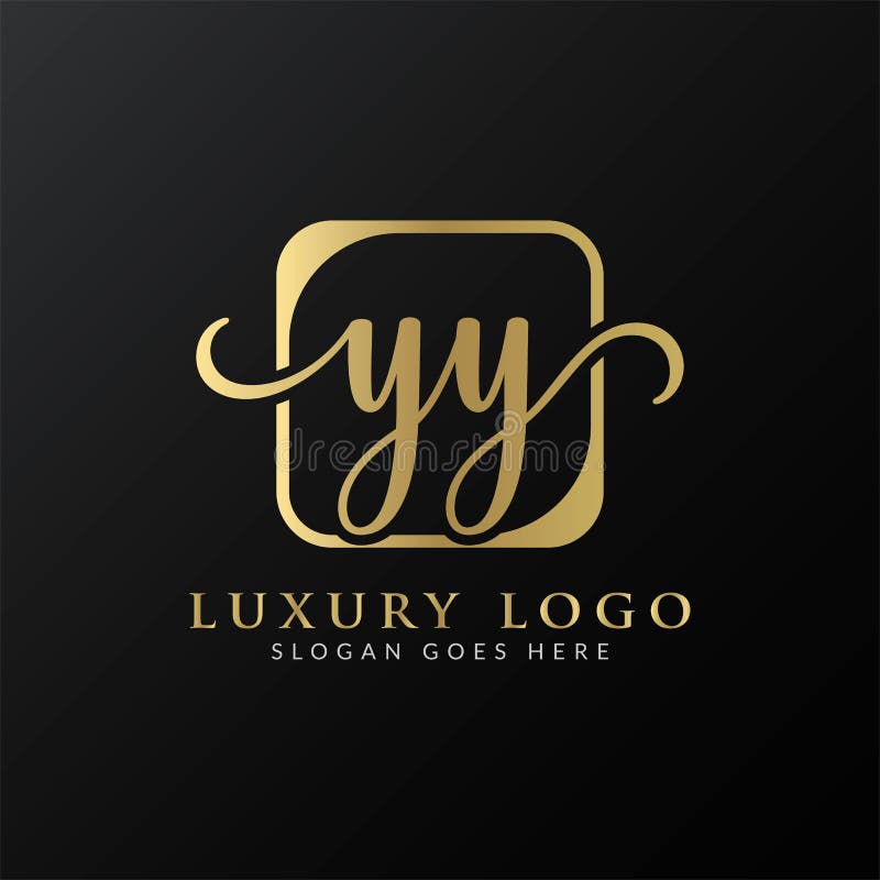 YY Logo Design Vector Template. Initial Luxury Letter YY Vector ...