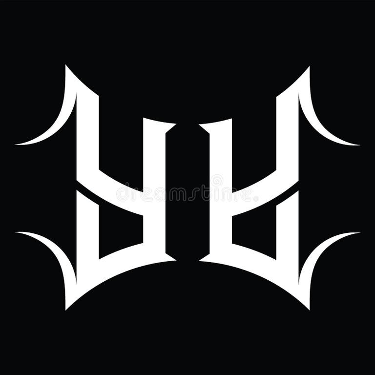 YY Logo Monogram with Abstract Shape Design Template Stock Illustration ...