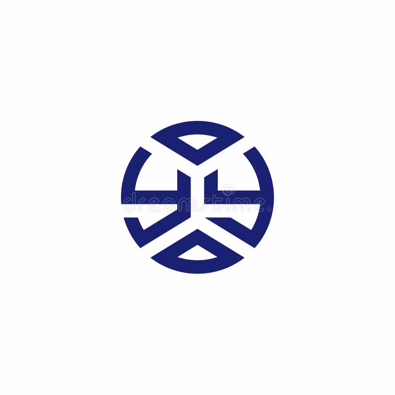 YY Monogram Logo with Abstract Shapes in Modern Style Stock Vector ...