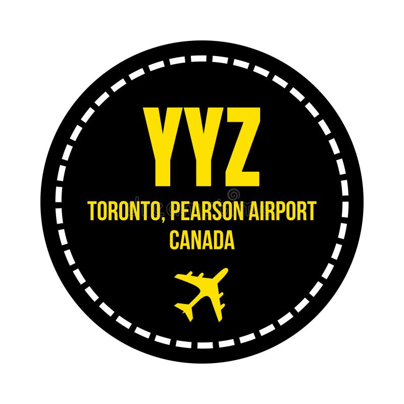 YYZ Toronto Pearson Airport Symbol Stock Illustration - Illustration of ...