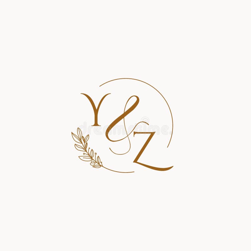YZ Initial Wedding Monogram Logo Stock Illustration - Illustration of ...