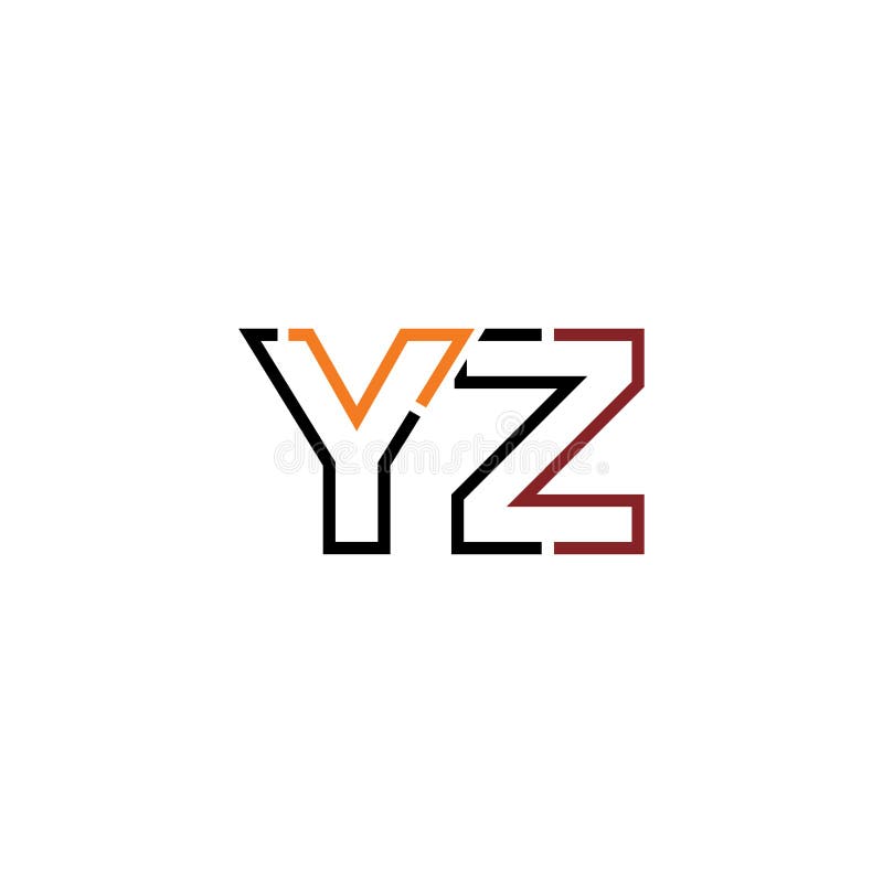 YZ Letter Logo Icon Design Template Elements Stock Vector ...