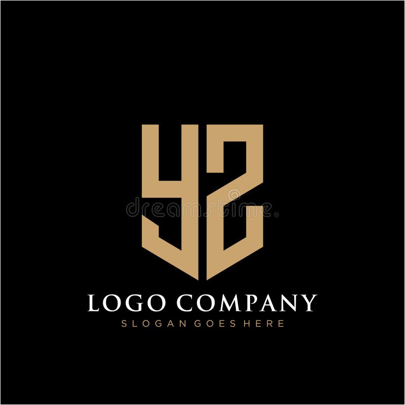 YZ Letter Logo Icon Design Template Elements Stock Vector ...