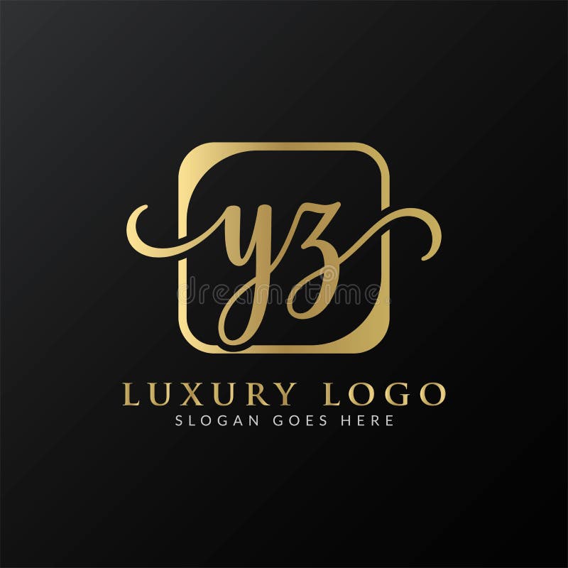 YZ Logo Design Vector Template. Initial Luxury Letter YZ Vector ...