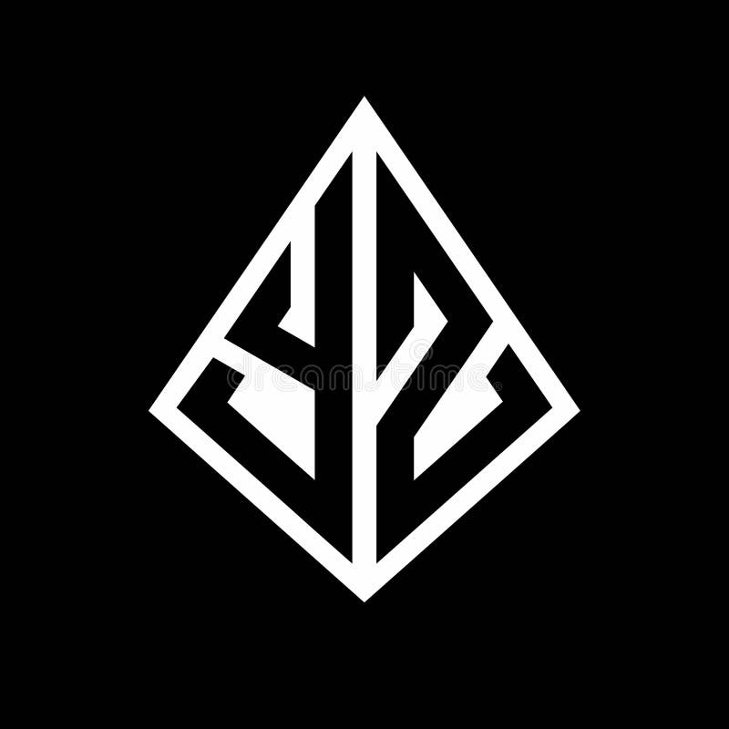 YZ Logo Letters Monogram with Prisma Shape Design Template Stock Vector ...