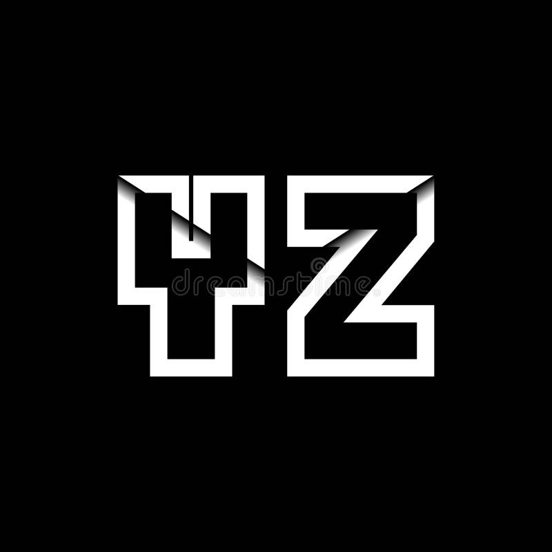 YZ Monogram Envelope Shape Style Stock Vector - Illustration of letters ...