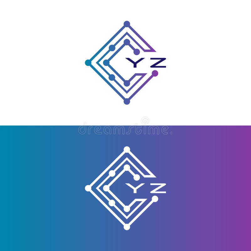 YZ Tech Initial Logo Design Icon for Technology, Digital, Tech Business, YZ Tech Logo, YZ ...
