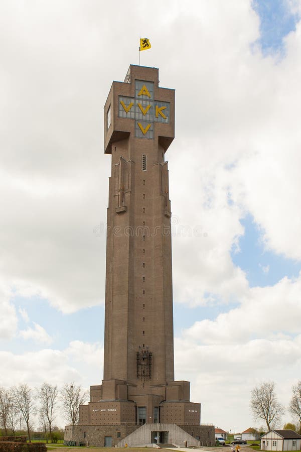 Yzer Tower in Flanders Fields Symbol of Peace Stock Image - Image of ...