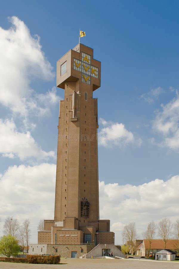 Yzer Tower World War in Diksmuide Belgium Stock Image - Image of anzac ...