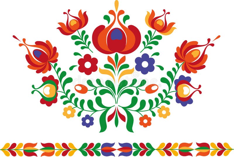Folk Ornament from Eastern Slovakia Stock Vector - Illustration of ...
