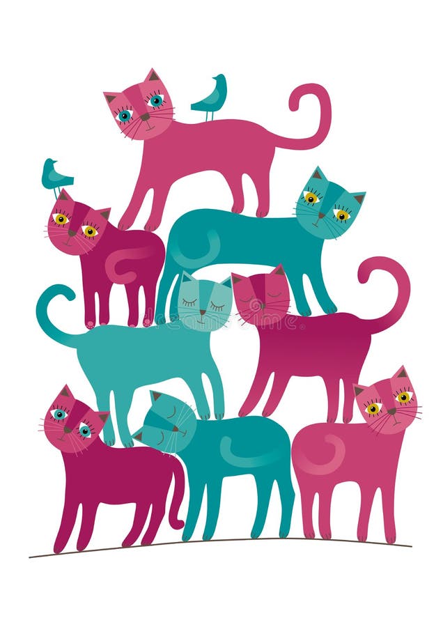 Cats Pyramid Stock Illustrations – 54 Cats Pyramid Stock Illustrations ...