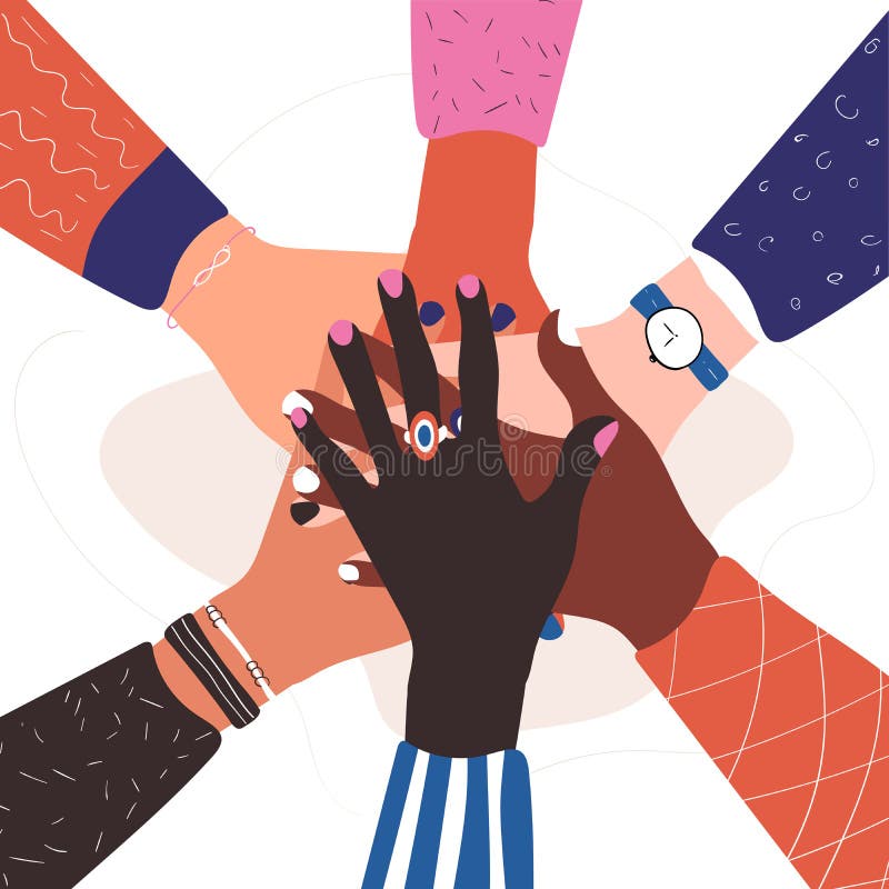 Community Cooperation stock illustration. Illustration of crowdfunding ...