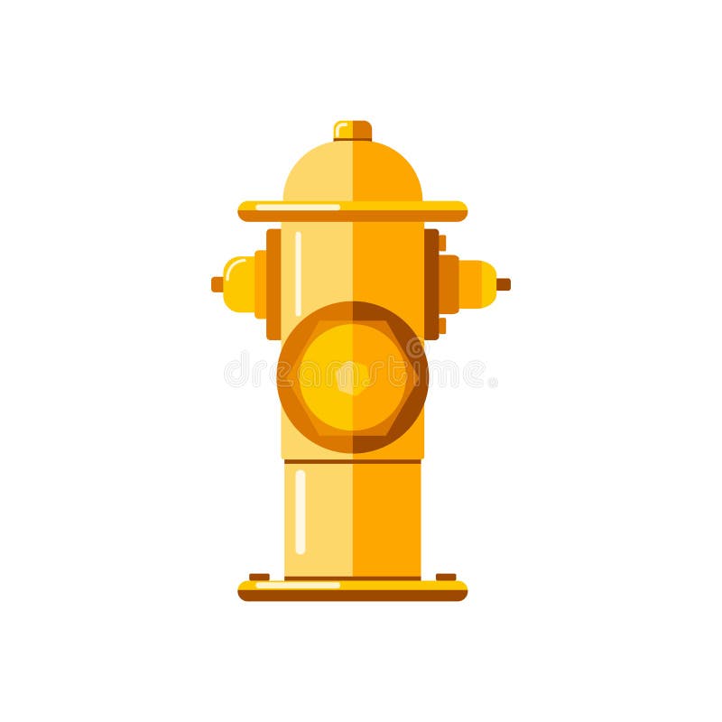 Yellow fire hydrant stock illustration. Illustration of security - 34292687