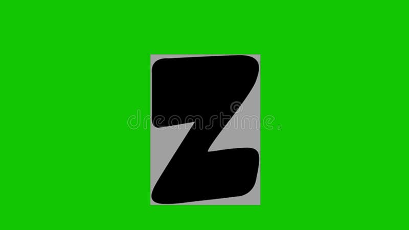 Z Alphabet Animation on Green Screen Stock Video - Video of screen ...