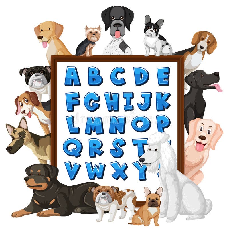 Dogs alphabet stock vector. Illustration of alphabet - 45289257