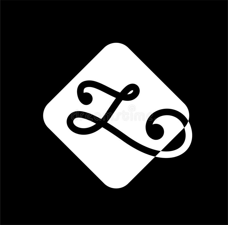 Z Brand Company Name Monogram in Square Shape Stock Vector ...