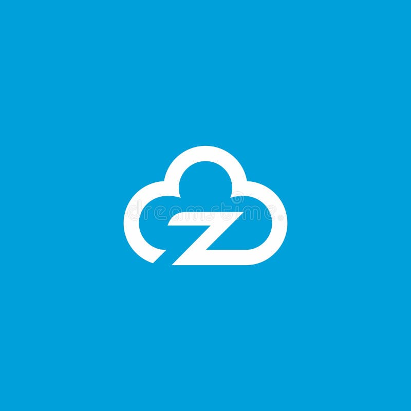 Z Cloud Logo. Cloud Icon Tech Vector Illustration Stock Vector - Illustration of branding ...