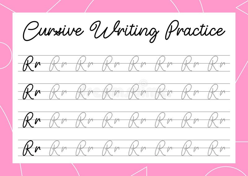 A-Z Cursive Writing Alphabet Set for Kids Practice Stock Illustration ...