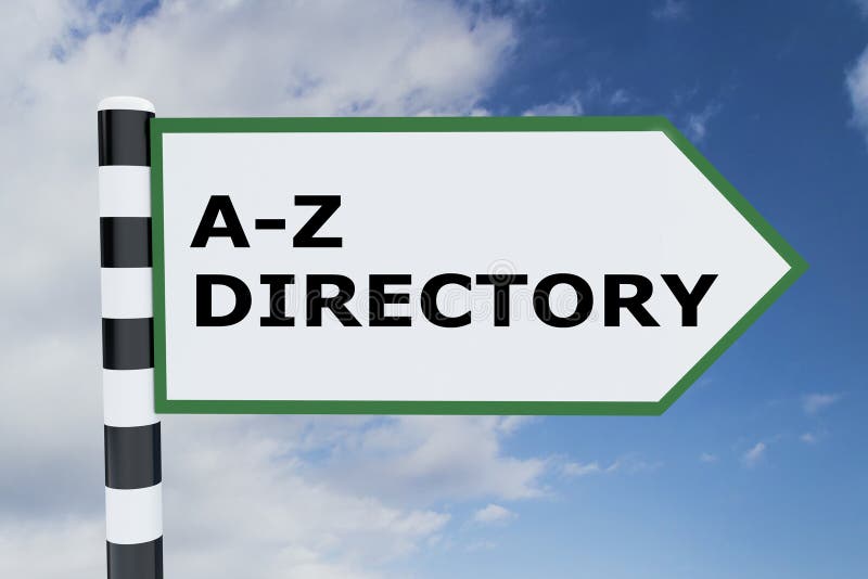 A-Z Directory concept stock illustration. Illustration of glossary ...